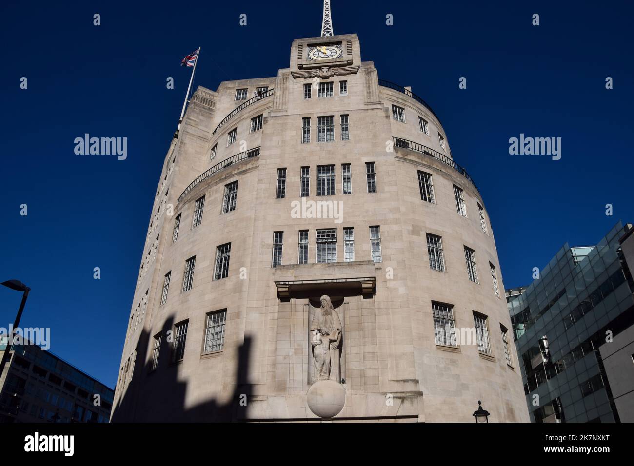 London, UK. 18th Oct, 2022. General view of Broadcasting House, the BBC ...