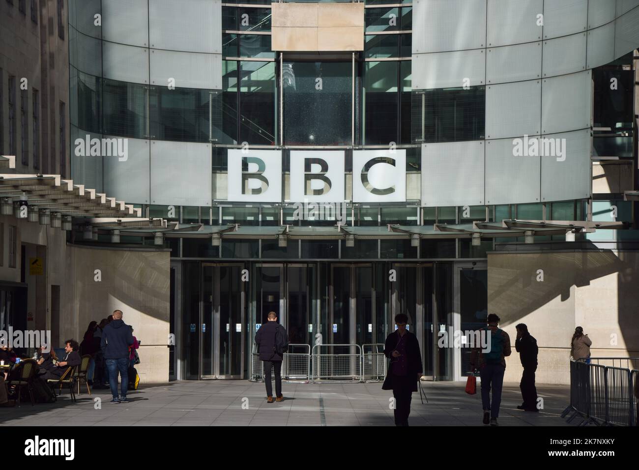 London, UK. 18th Oct, 2022. General view of Broadcasting House, the BBC ...