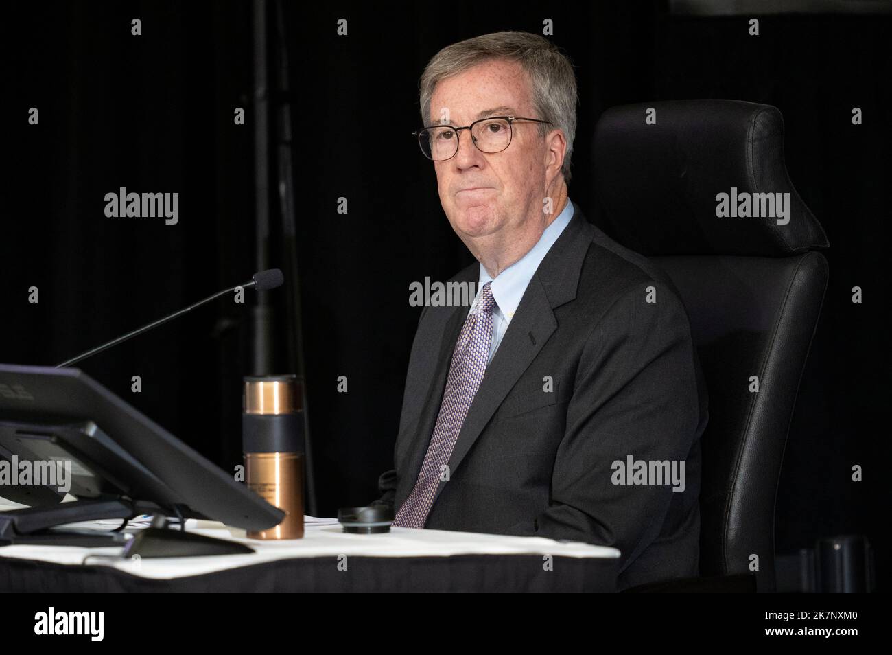 Ottawa City Mayor Jim Watson surveys the room as he waits for the ...
