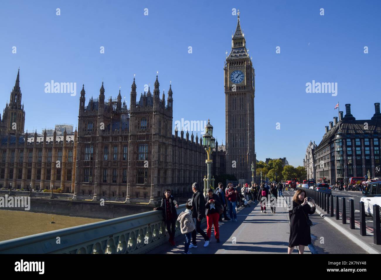 London, UK. 18th Oct, 2022. General view of Houses of Parliament ...
