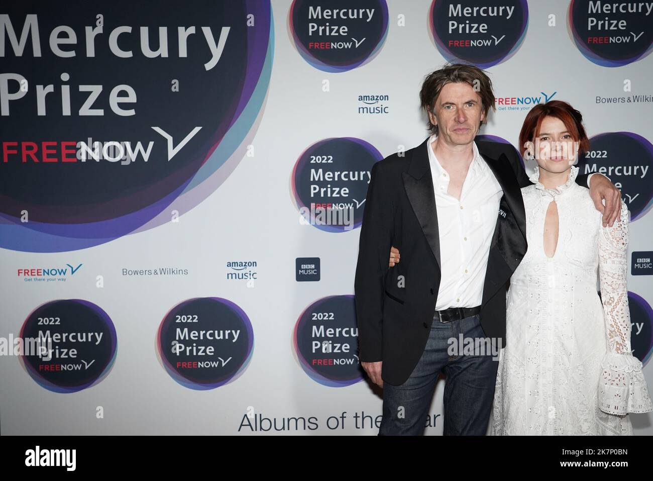Bernard Butler and Jessie Buckley attends the Mercury Prize 2022 awards ...