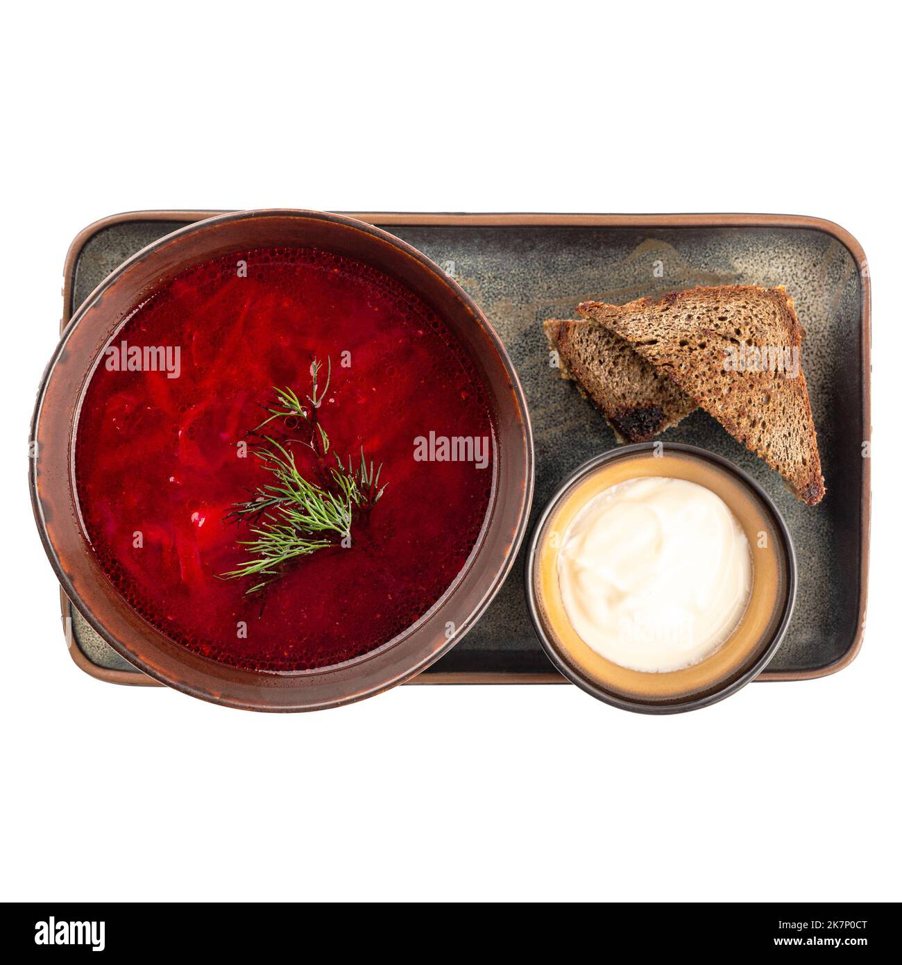 Portion of russian borscht beet soup Stock Photo - Alamy