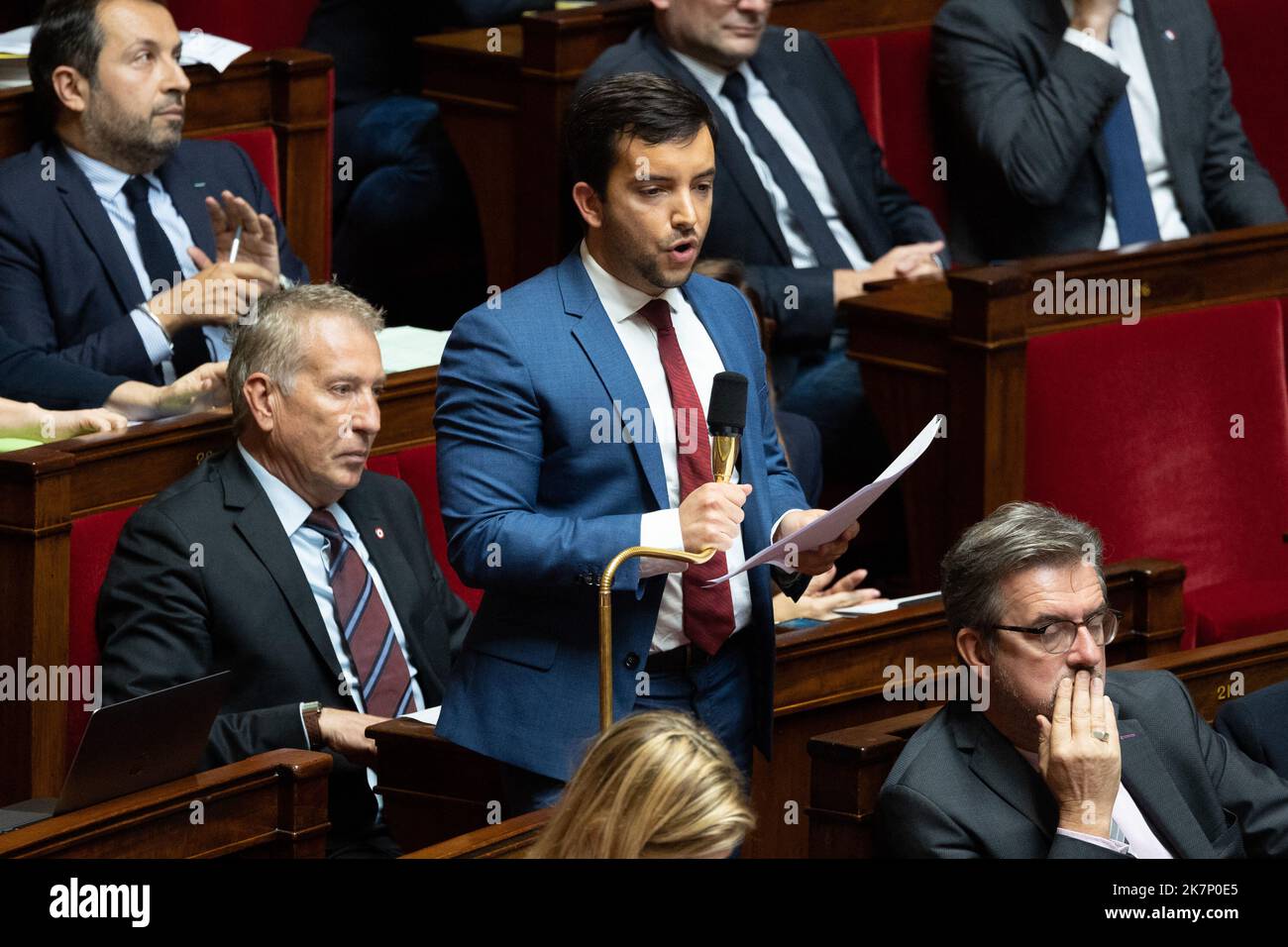 French far-righy Rassemblement National (RN) party Member of Parliament ...