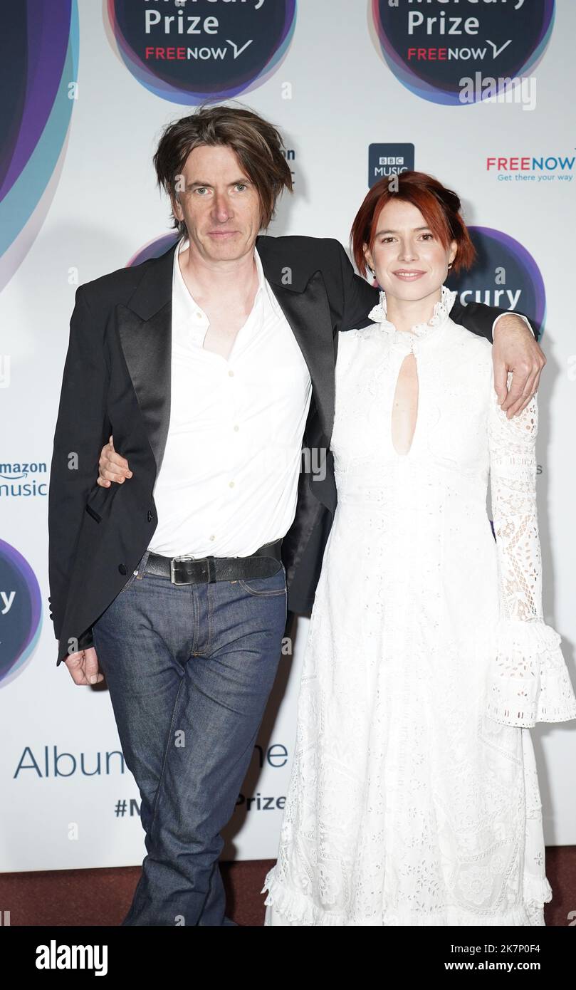 Bernard Butler and Jessie Buckley attends the Mercury Prize 2022 awards ...