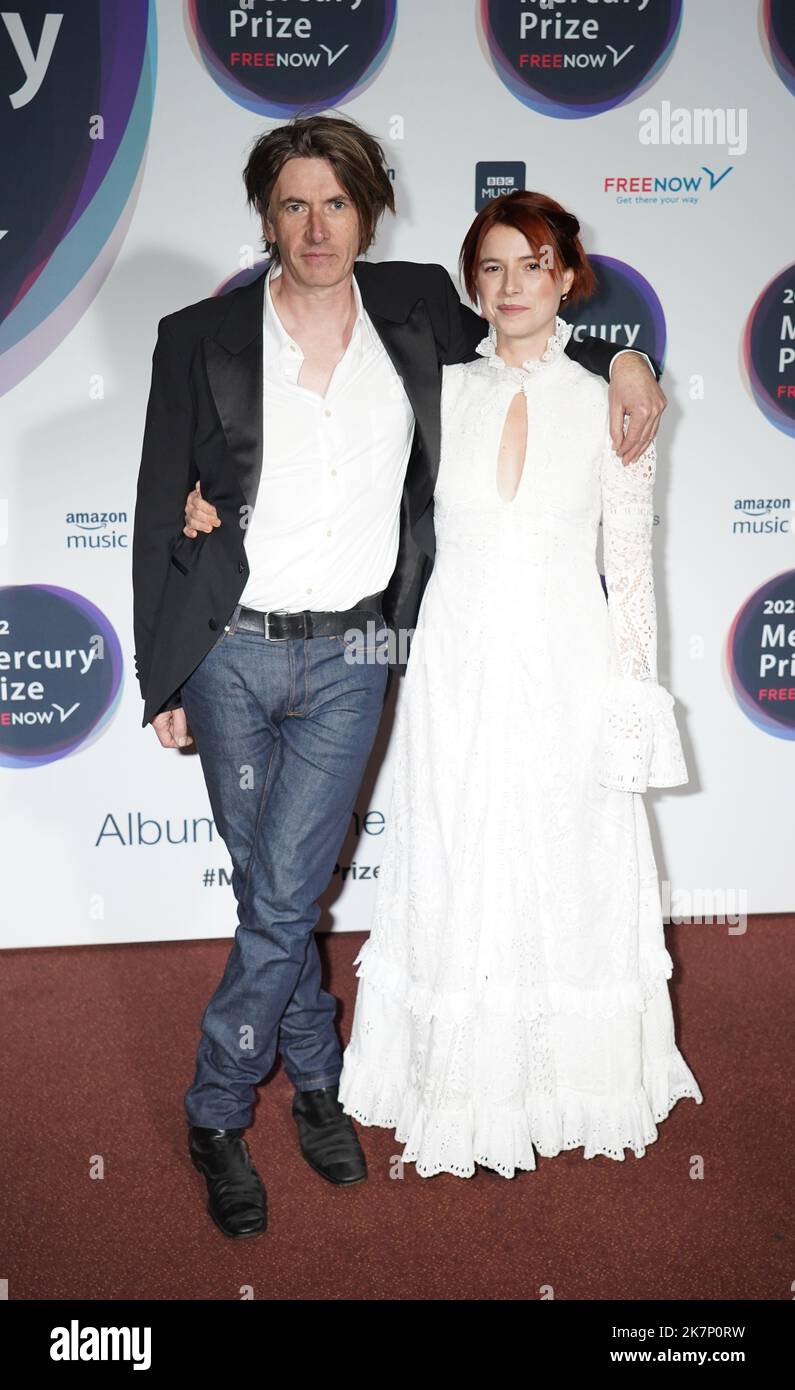 Bernard Butler and Jessie Buckley attends the Mercury Prize 2022 awards ...