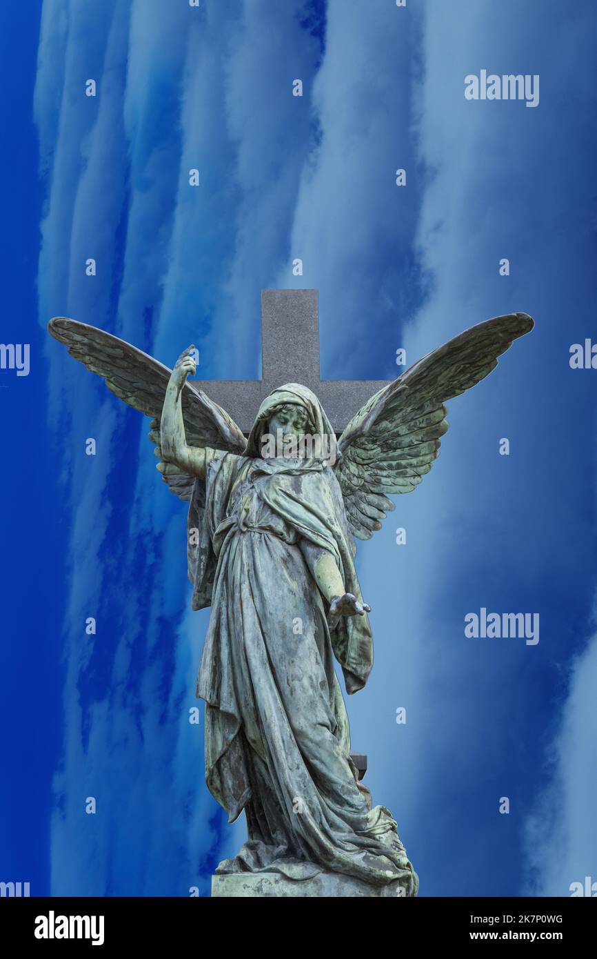 Angel with wings Stock Photo - Alamy