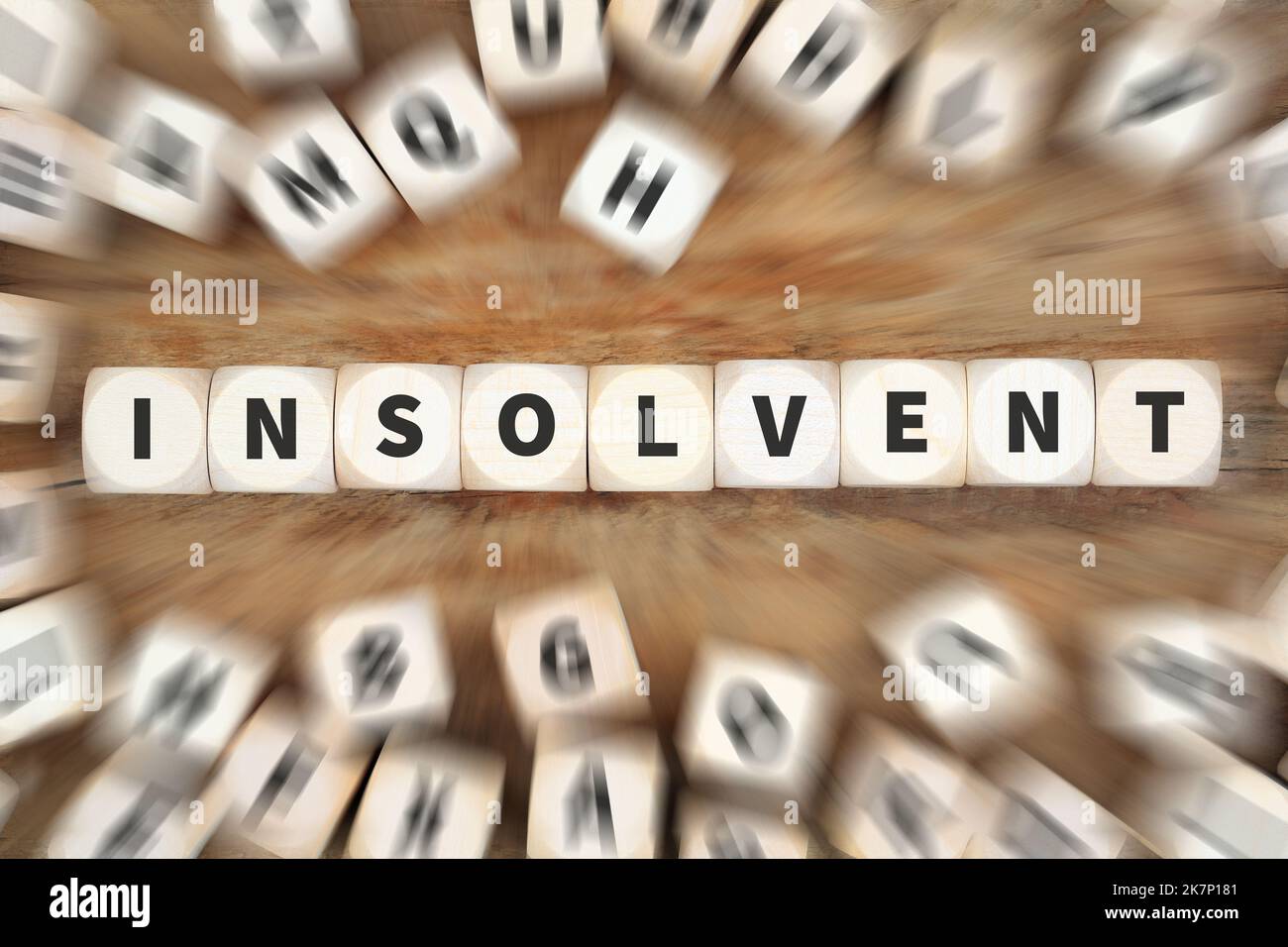 Insolvent symbolic photo insolvency bankrupt depts money finance and ...