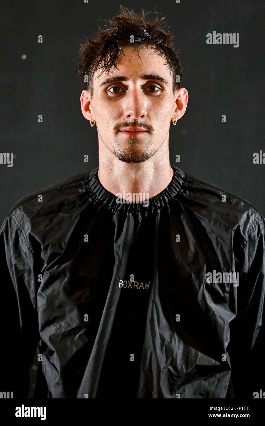 Belgian boxer Antoine Vanackere pictured during a boxing training ...