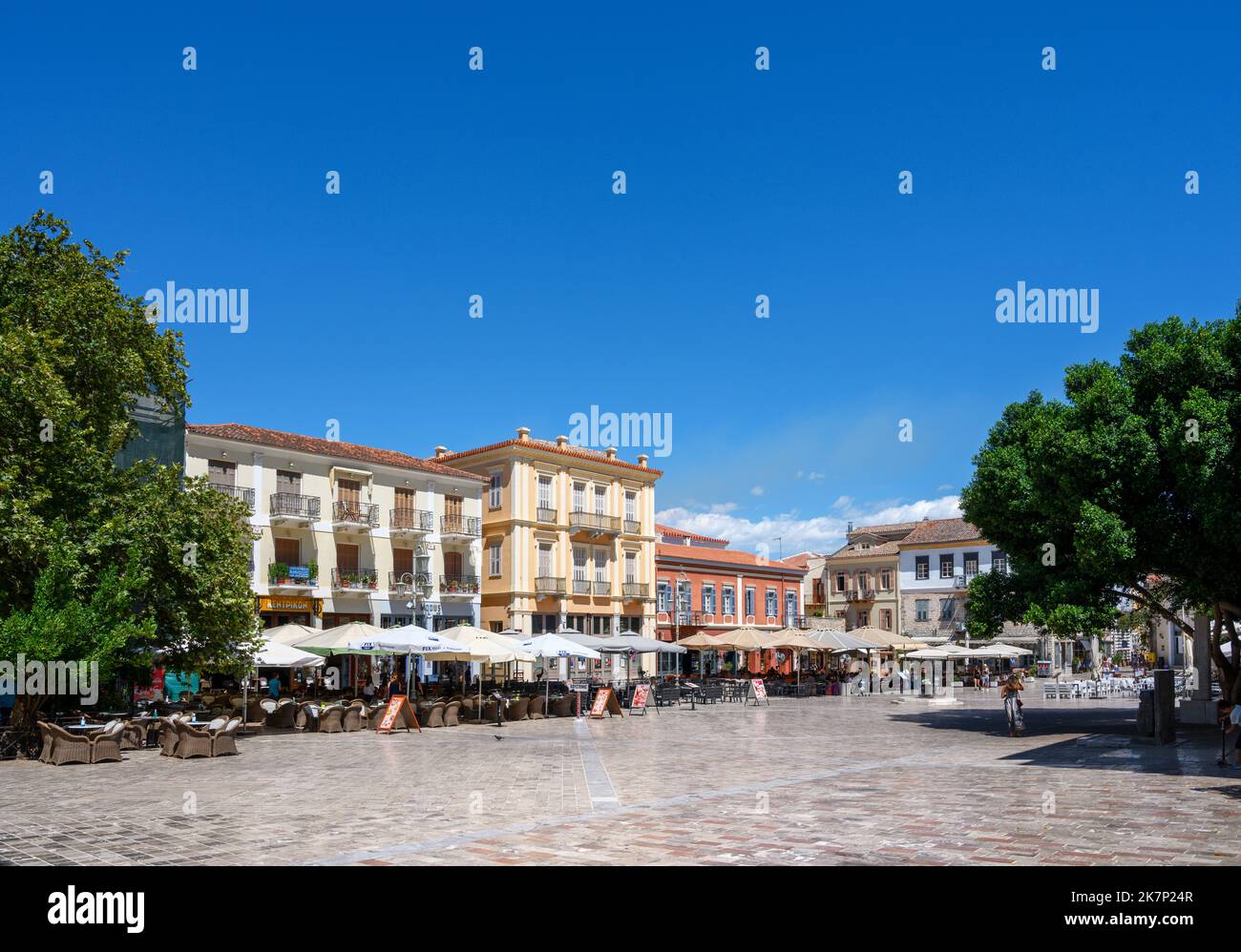 Cafes and restaurants on Syntagma Square, Nafplio (Nafplion ...