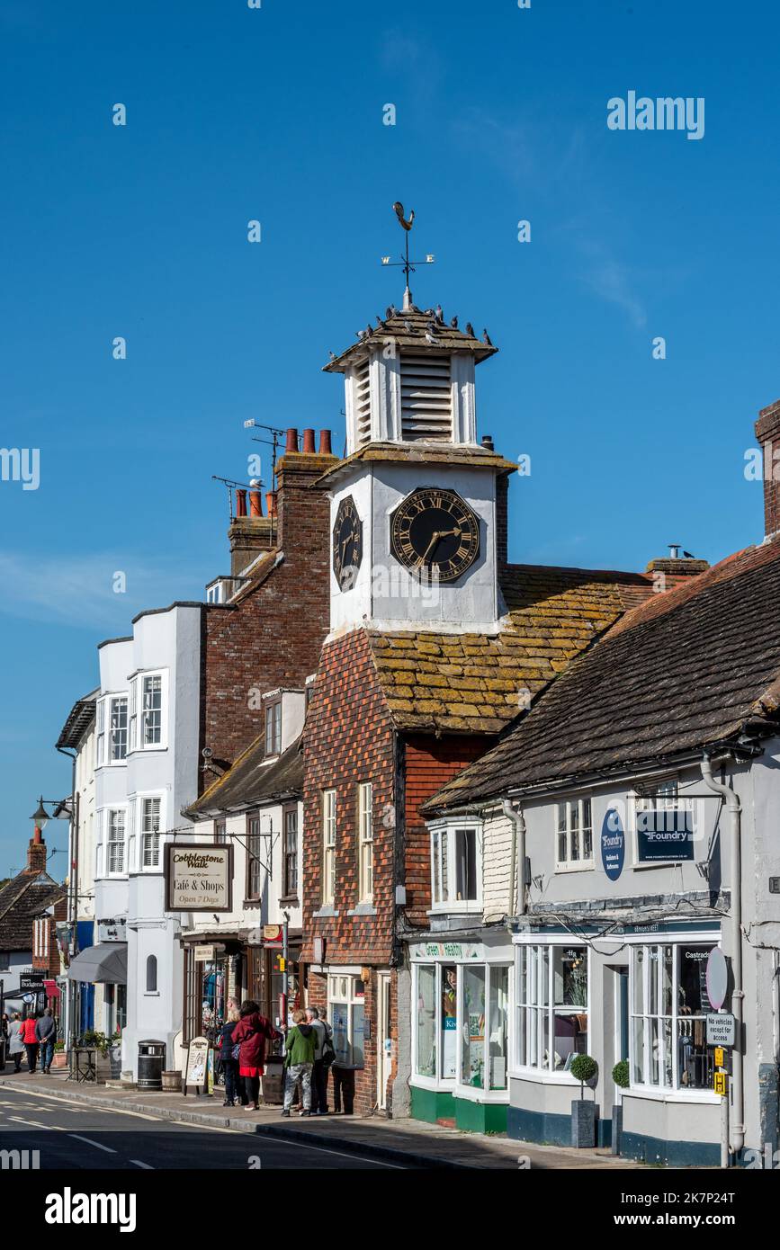 Steyning, October 11th 2022: Steyning High Street and clocktower Stock ...