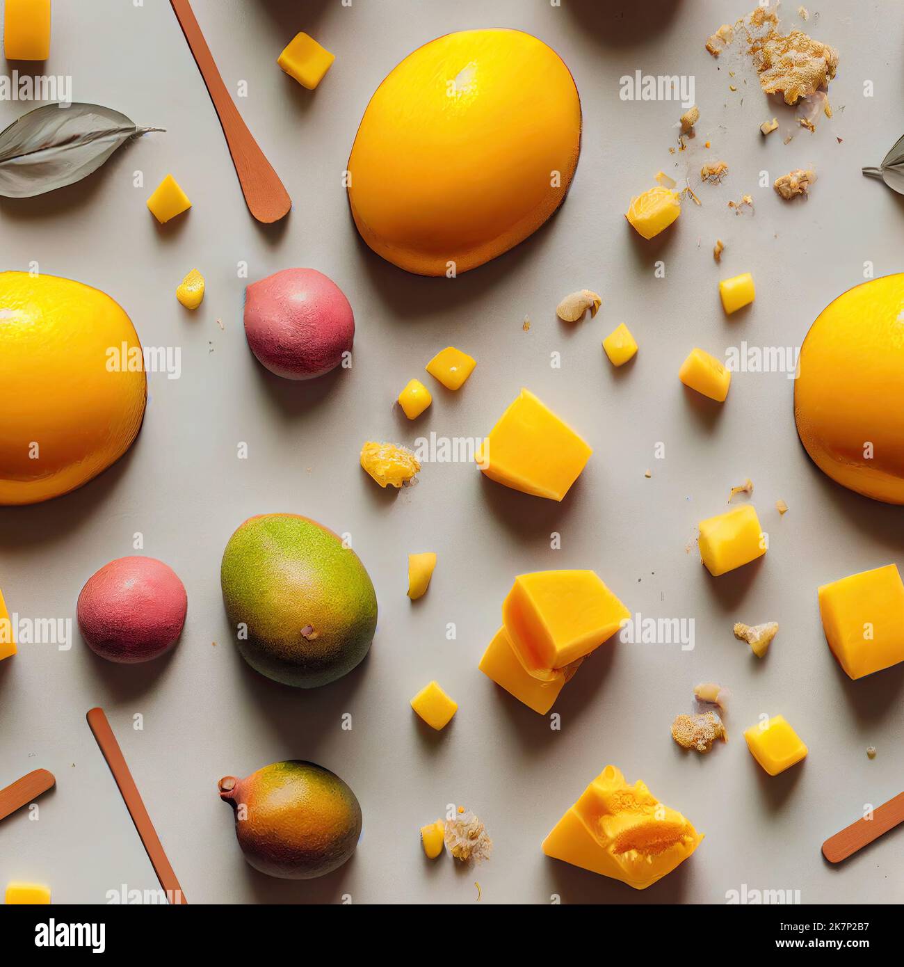 mango ice cream on seamless texture background. The endless tile ...