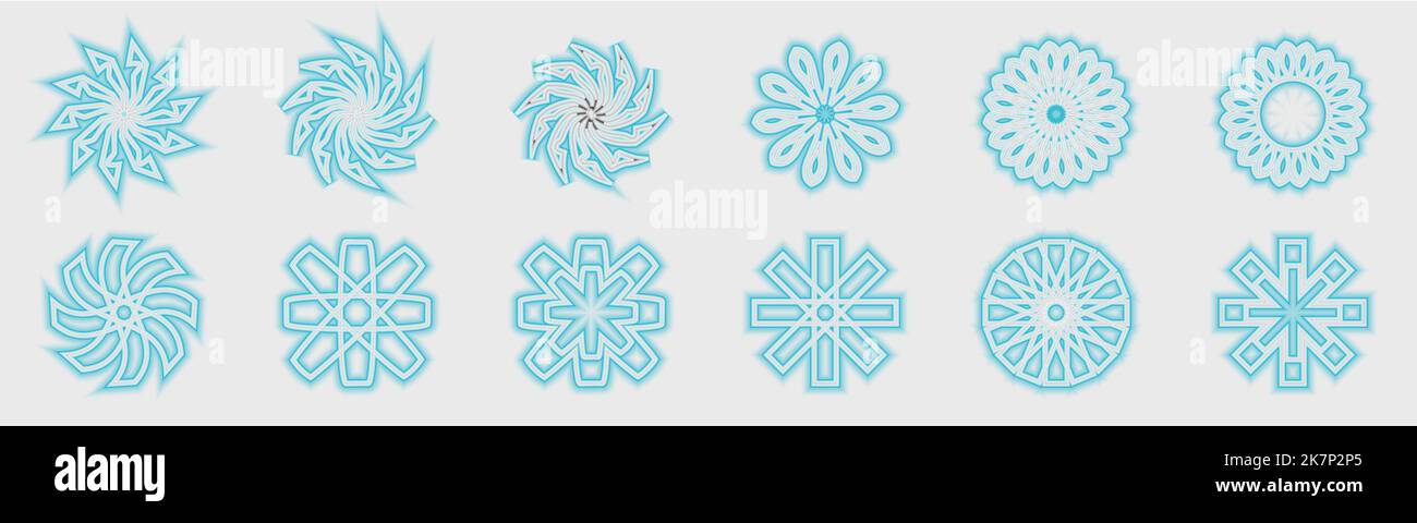 Collection of Y2K elements. Minimalist geometric elements. Simple shapes forms Stock Vector ...