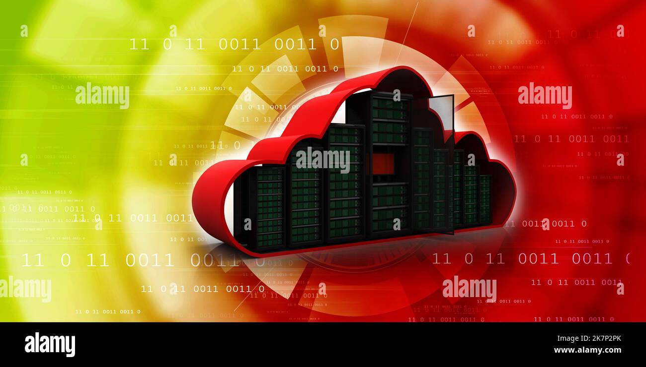 3d illustration Data center server protection lock Stock Photo - Alamy