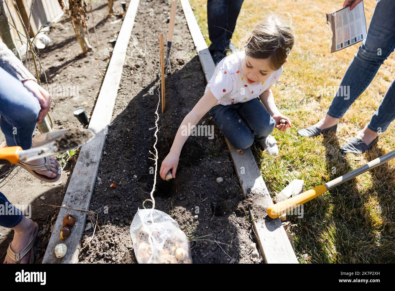 Girl planting flower hi-res stock photography and images - Alamy