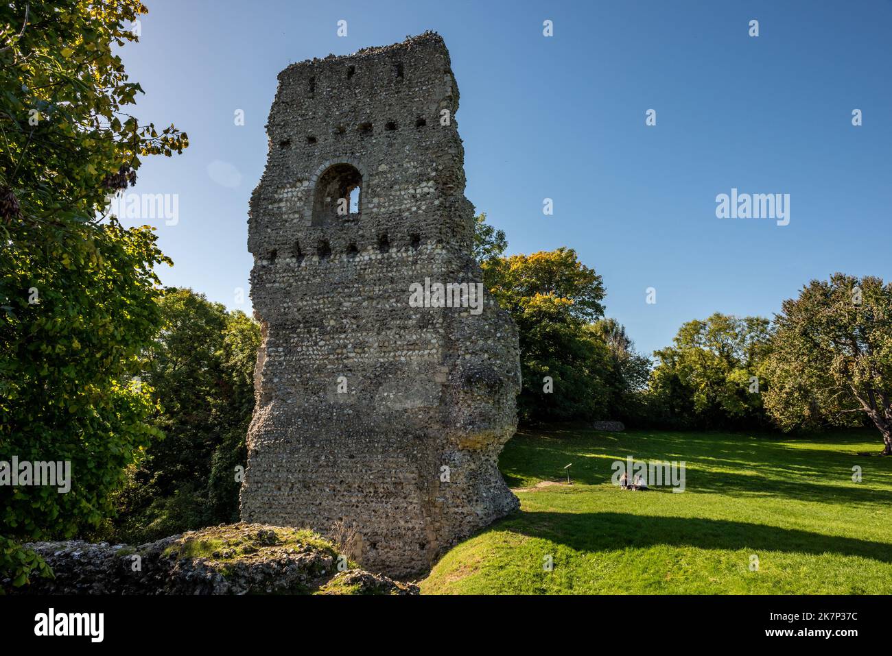 Steyning, October 11th 2022: The ruins of Bramber Castle Stock Photo ...