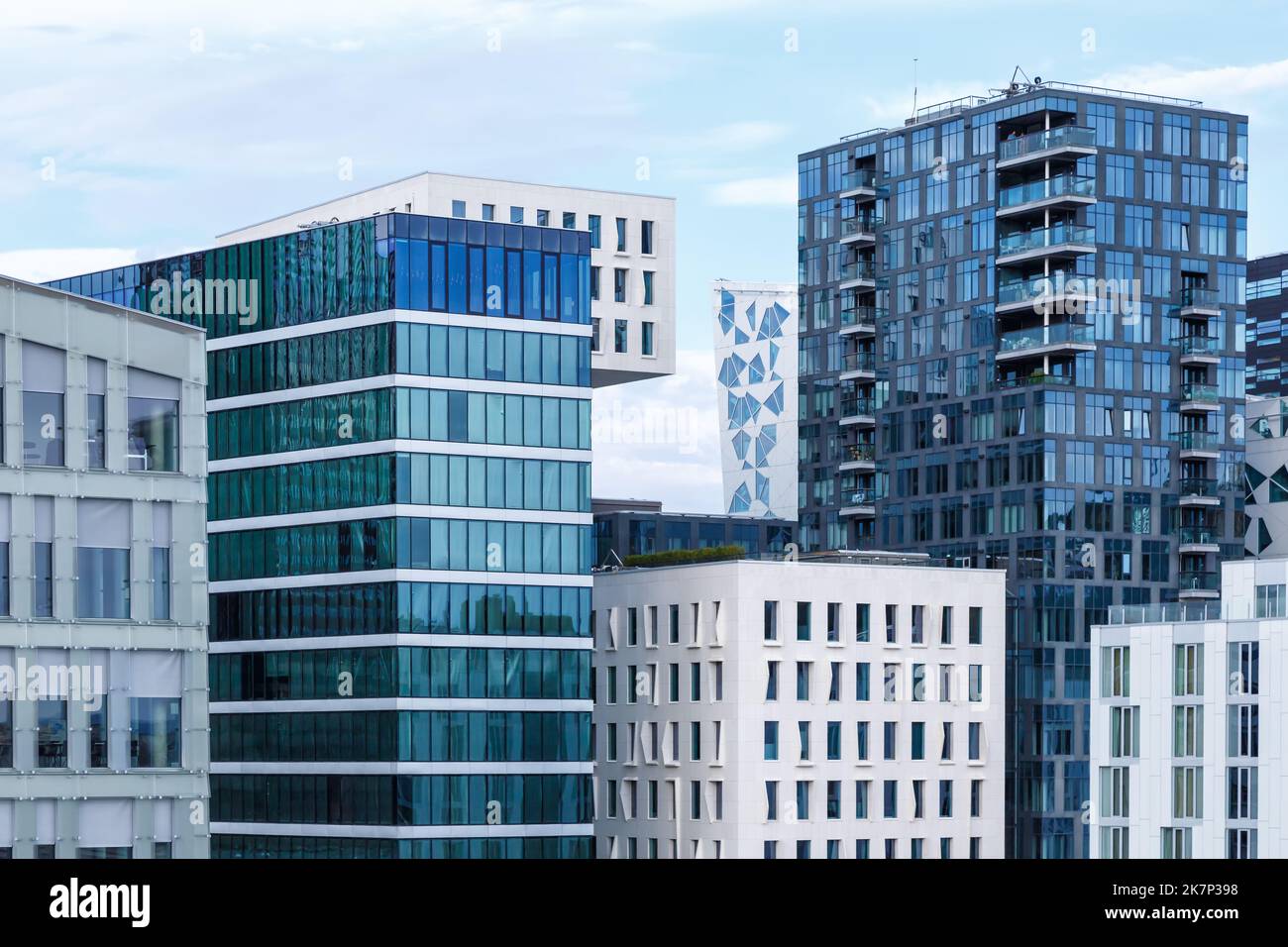 Oslo skyline modern city town architecture real estate office buildings ...