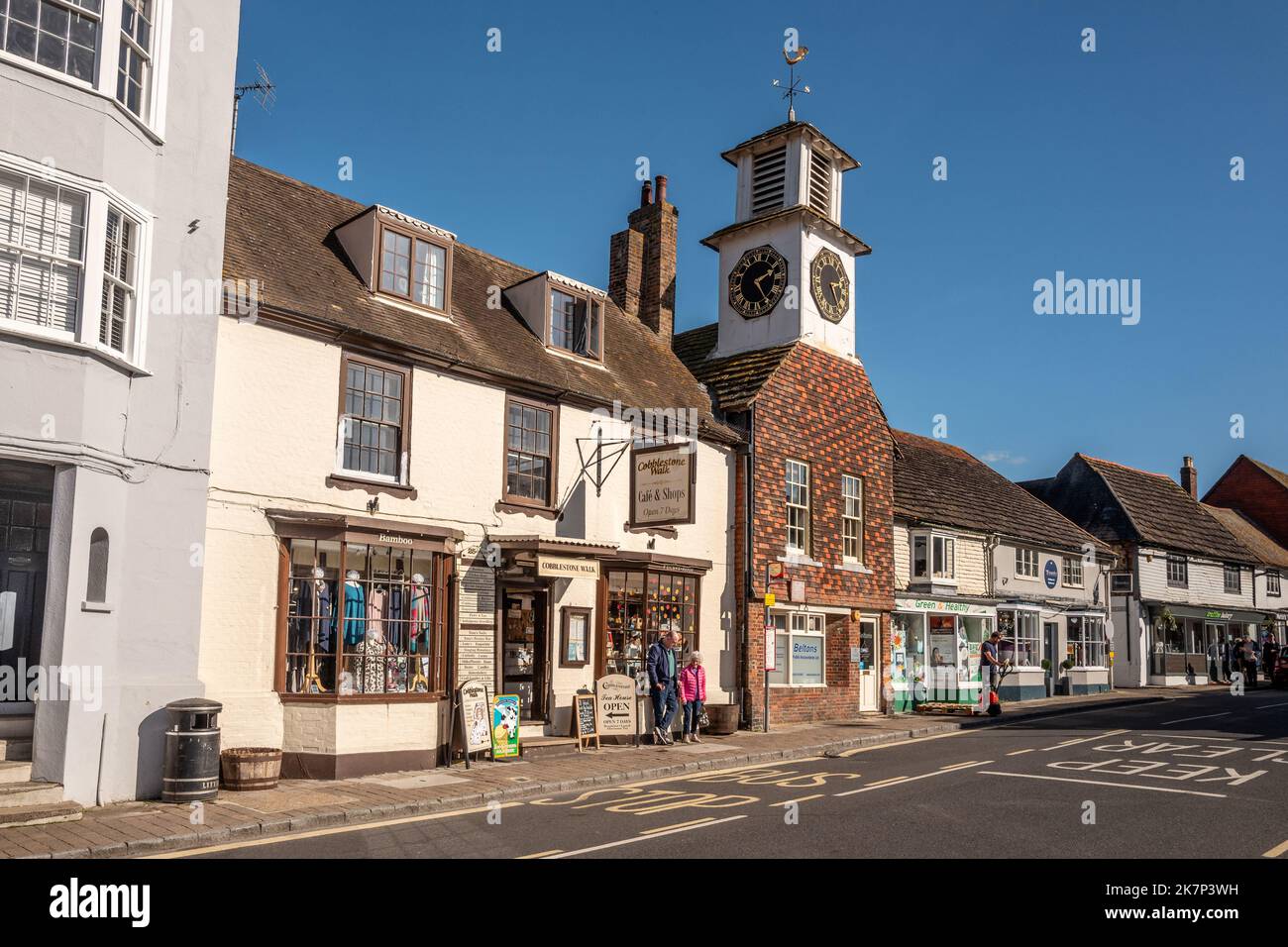 Steyning, October 11th 2022: Steyning High Street and clocktower Stock ...