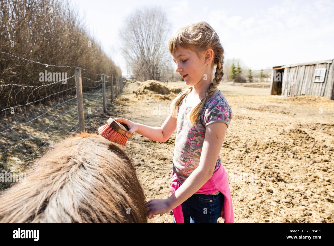 Girl in farm hi-res stock photography and images - Alamy