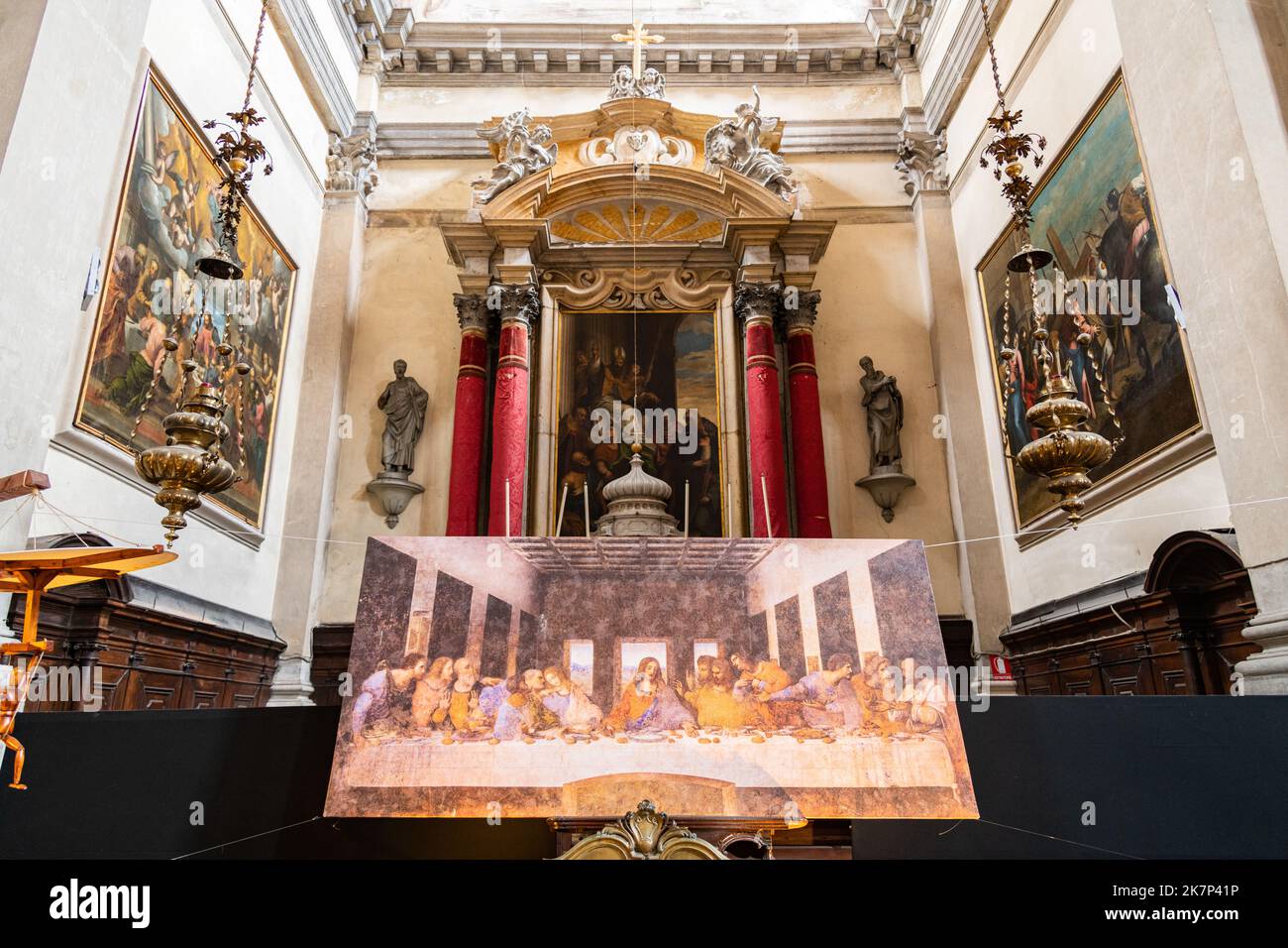 A replica of The Last Supper painting housed in the Leonardo da Vinci ...