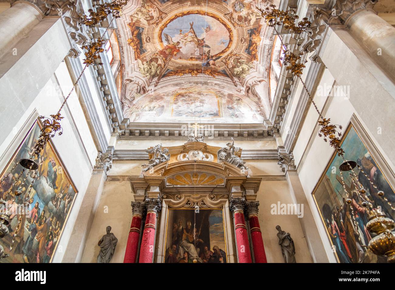 The interior decor of the Leonardo da Vinci museum in Venice, Italy ...