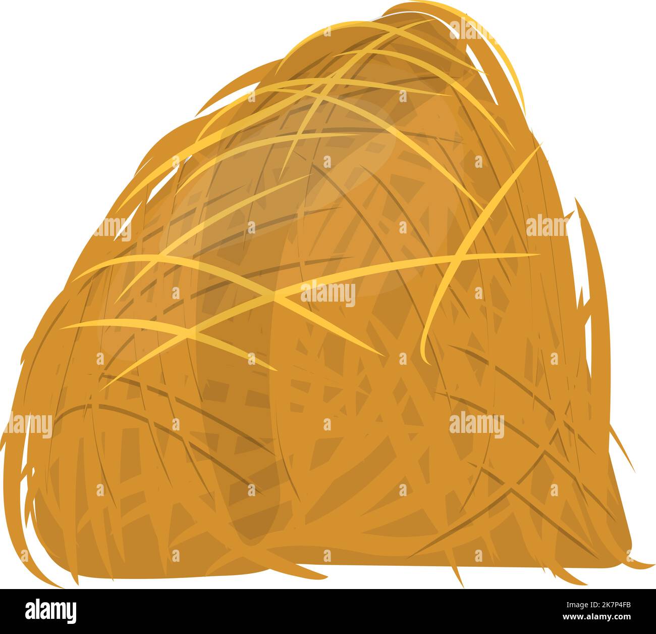 Haystack icon. Cartoon hay bale. Rural farming symbol Stock Vector ...