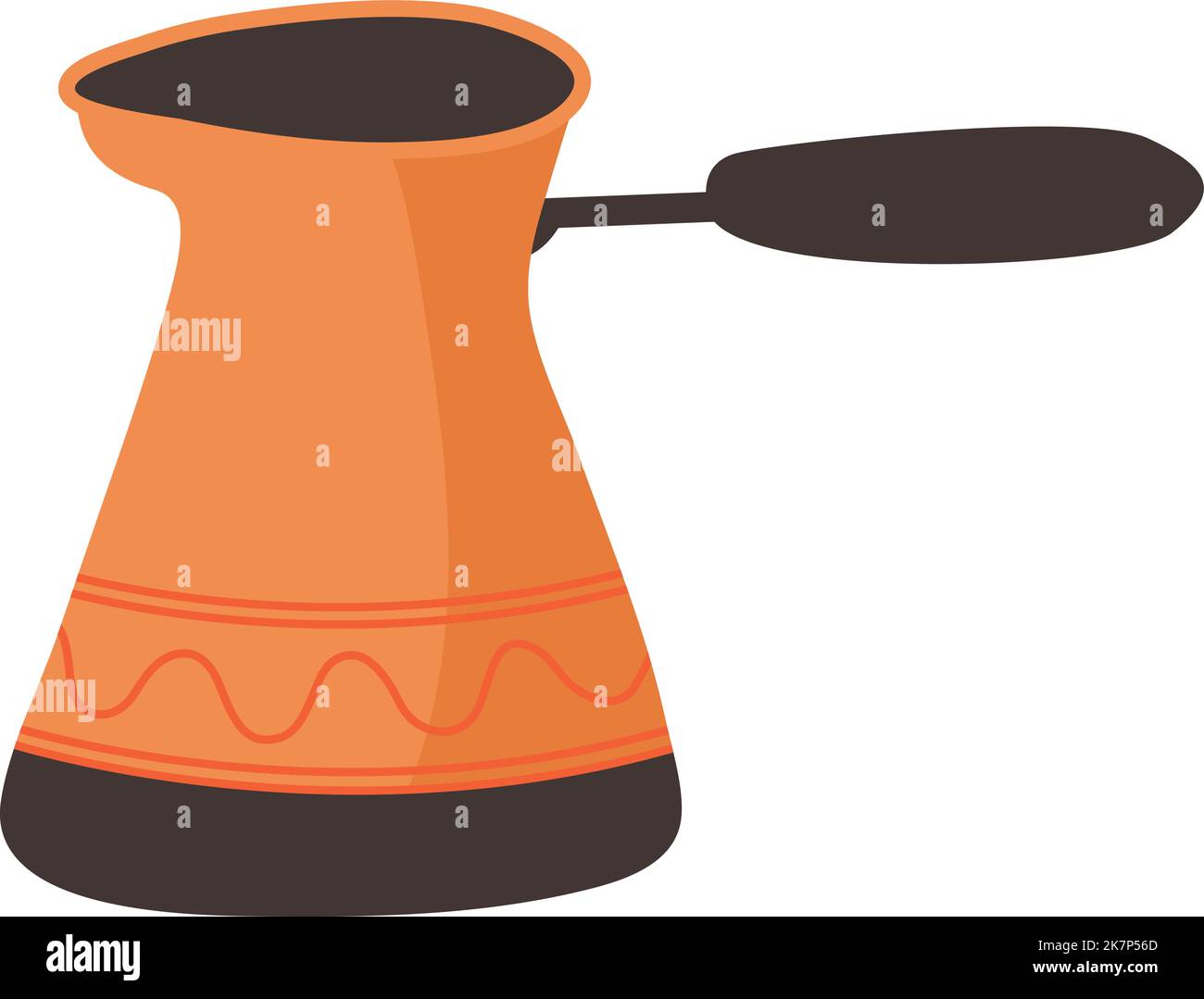 Turkish metal coffee pot. Cartoon cezve icon Stock Vector Image & Art ...