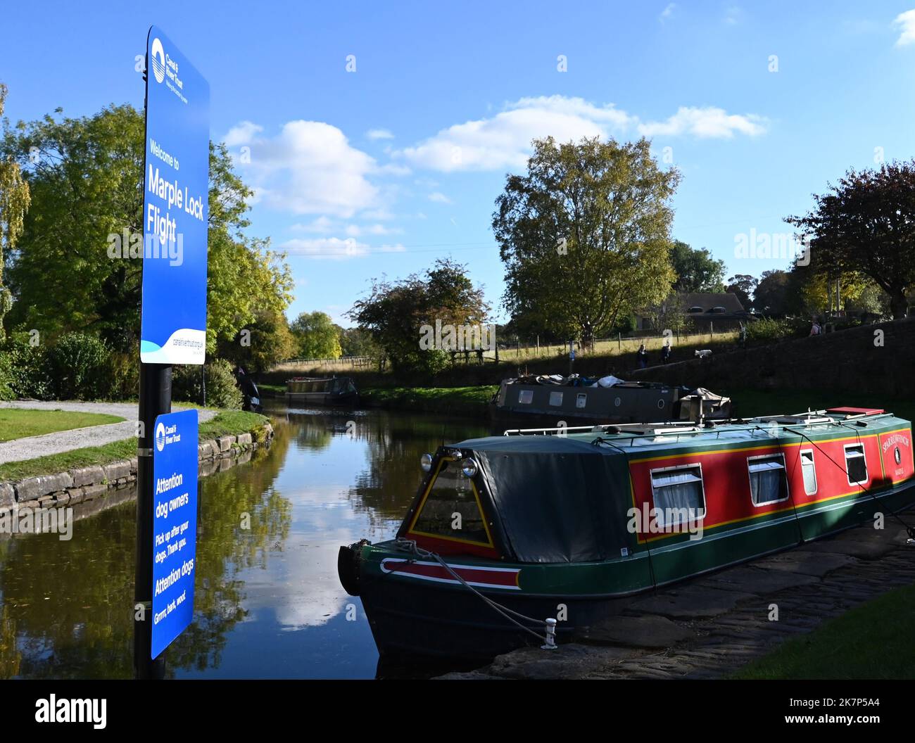 End of the Peak Forest Canal and beginning of the Marple Lock Flight ...