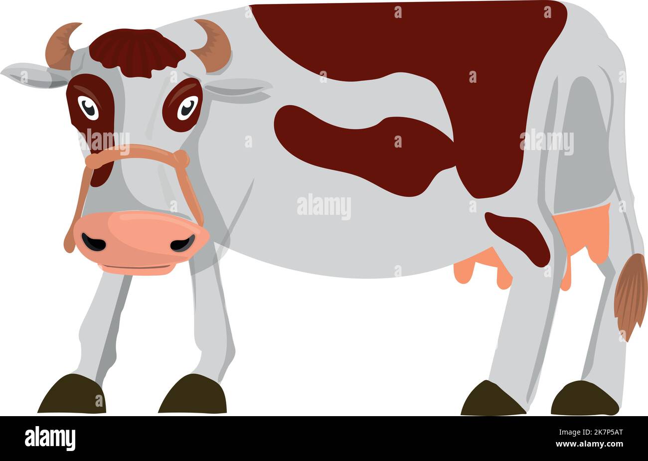 Cow icon. Cartoon cattle. Funny farm animal Stock Vector Image & Art ...