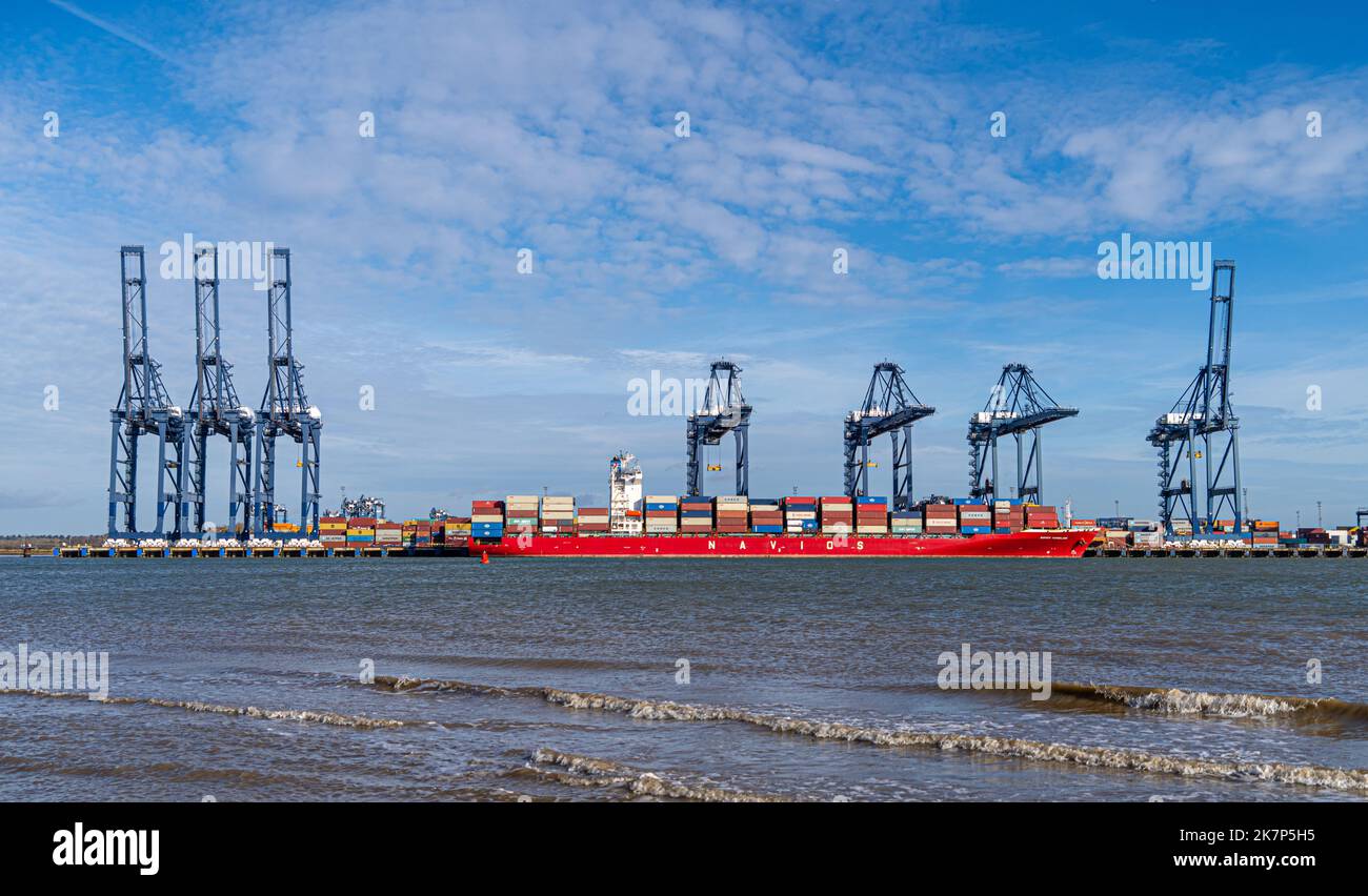 Feliistowe Suffolk UK February 1st 2022 Container Port from Opposite ...