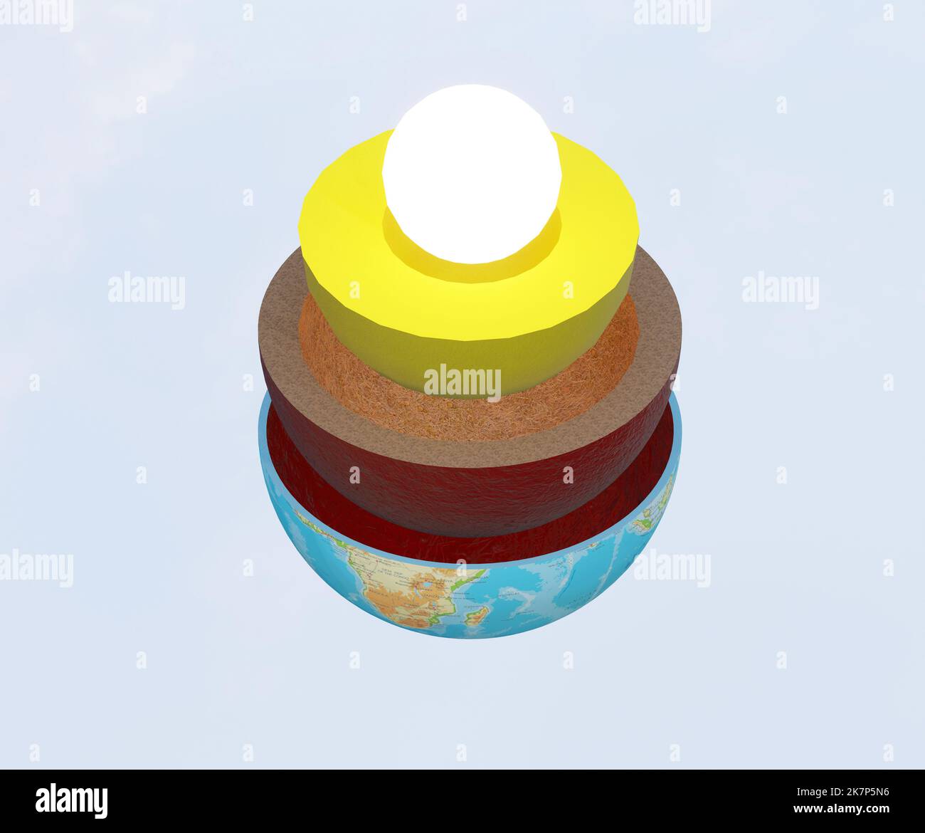 Layers of the internal structure of the Earth Science Diagram Stock ...