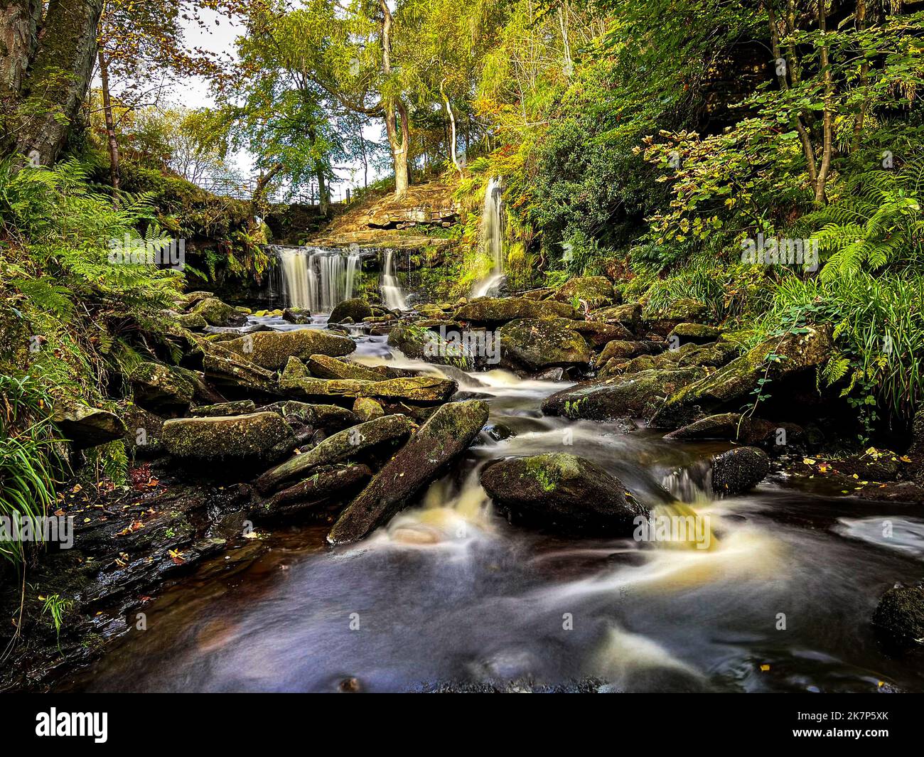 lumb hole waterfalls Stock Photo - Alamy