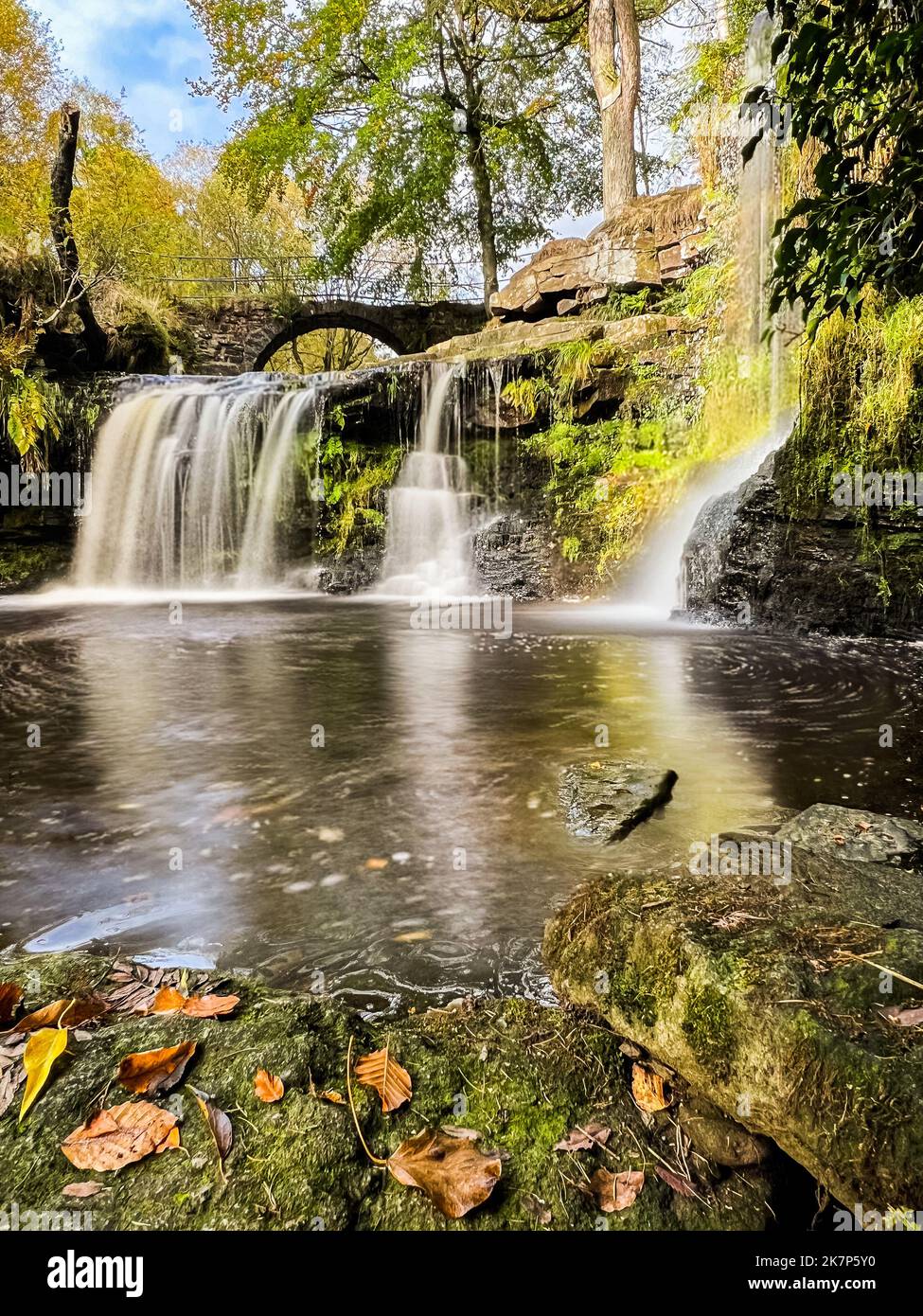 lumb hole waterfalls Stock Photo - Alamy