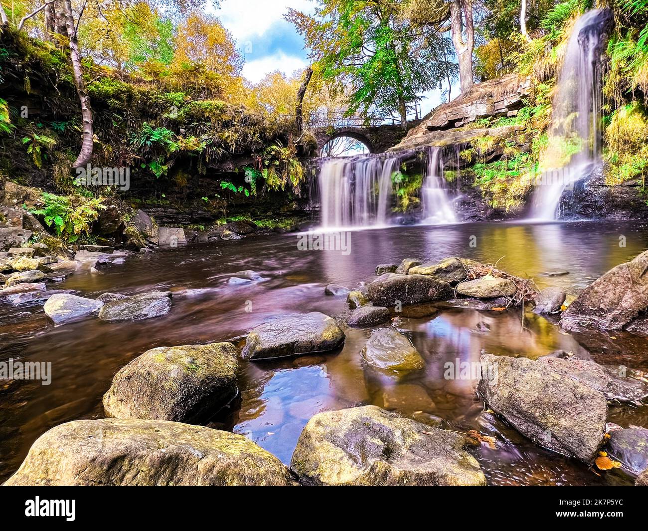 lumb hole waterfalls Stock Photo - Alamy