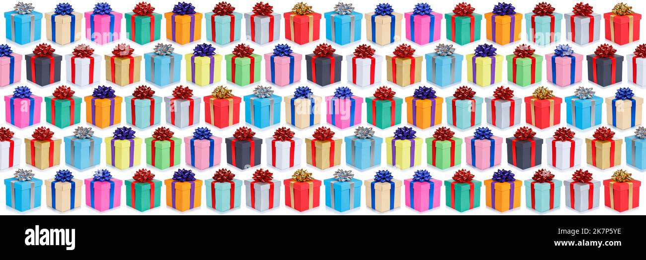 Christmas gifts collection background presents birthday gift banner ...