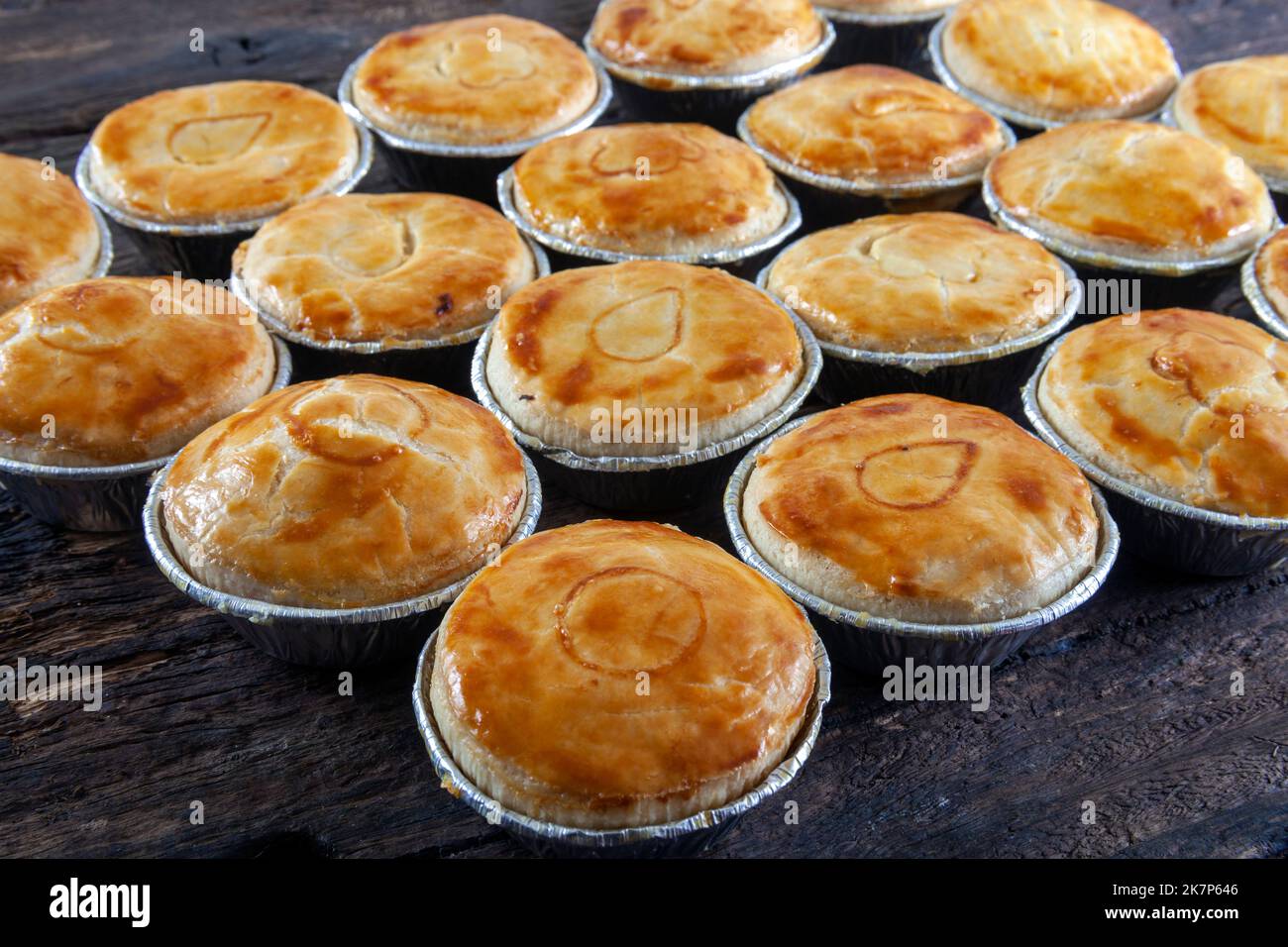 Empada Brazilian snack. pie with chicken Stock Photo - Alamy