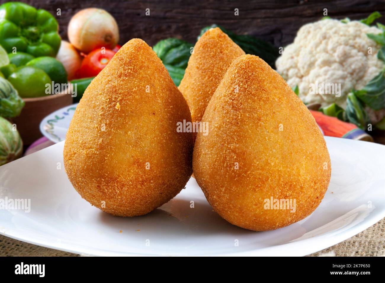 Coxinha of chicken, Brazilian snack Stock Photo - Alamy