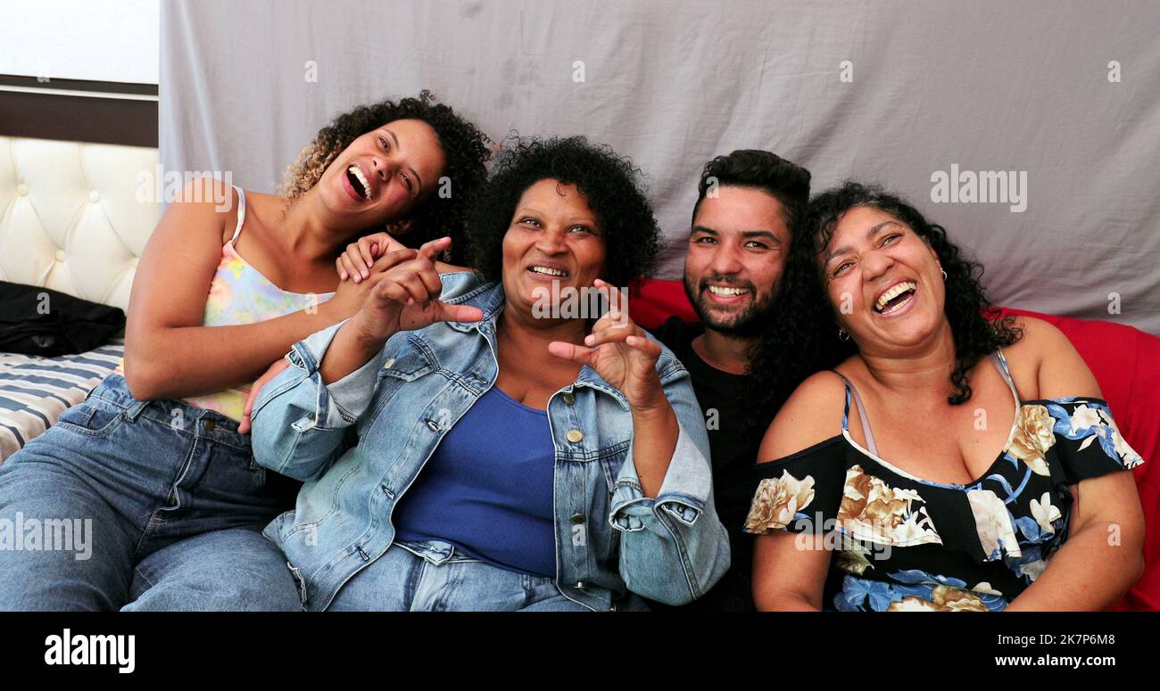 Hispanic latin people laughing and smiling, south american family ...