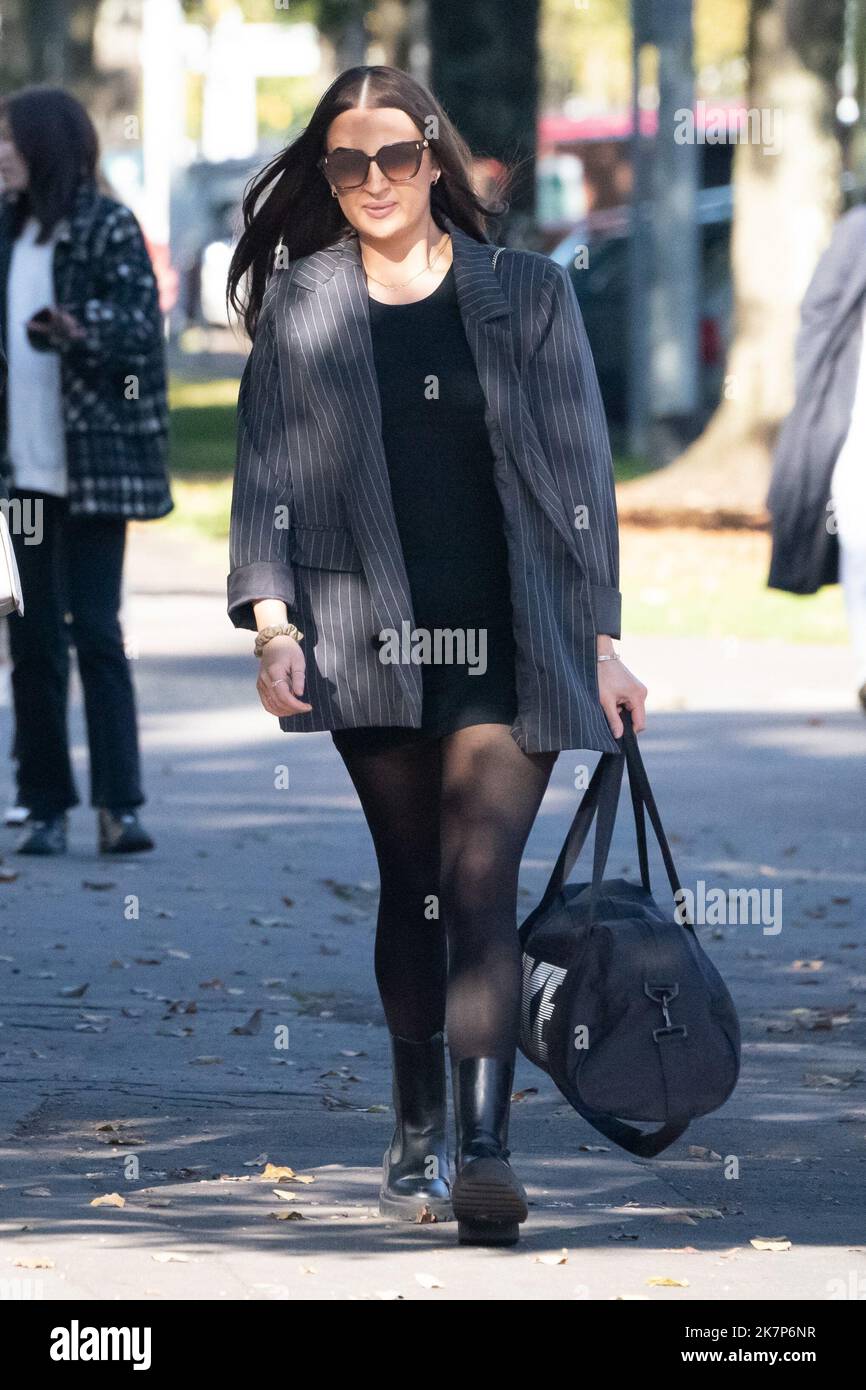 Prison nurse Elyse Hibbs, arriving at Cardiff Crown Court, where she ...
