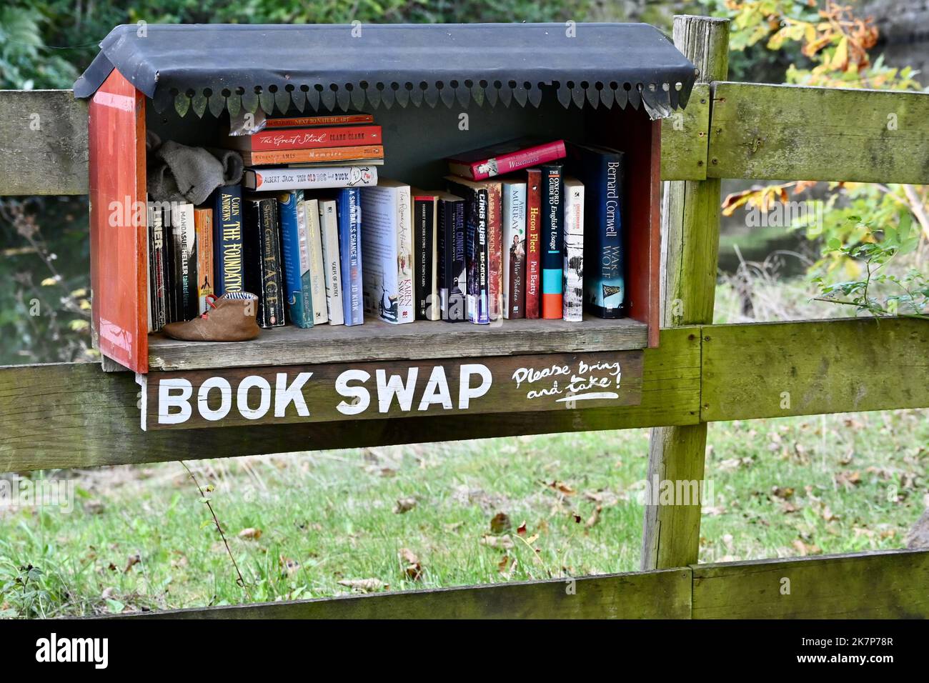 A book swap location at the beginning of the Peak Forest Canal at ...