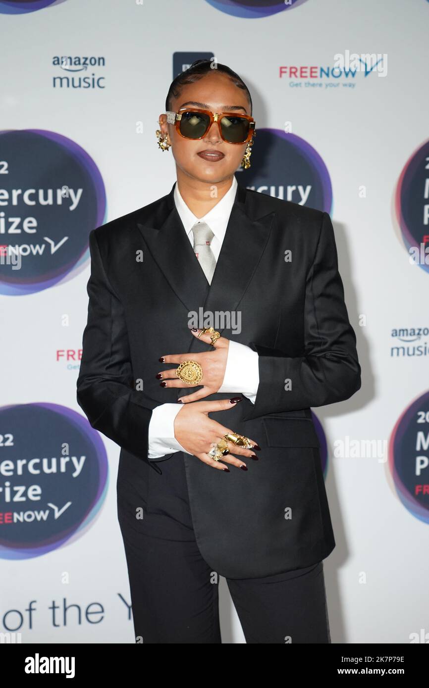 Joy Crookes attends the Mercury Prize 2022 awards show at the Eventim ...