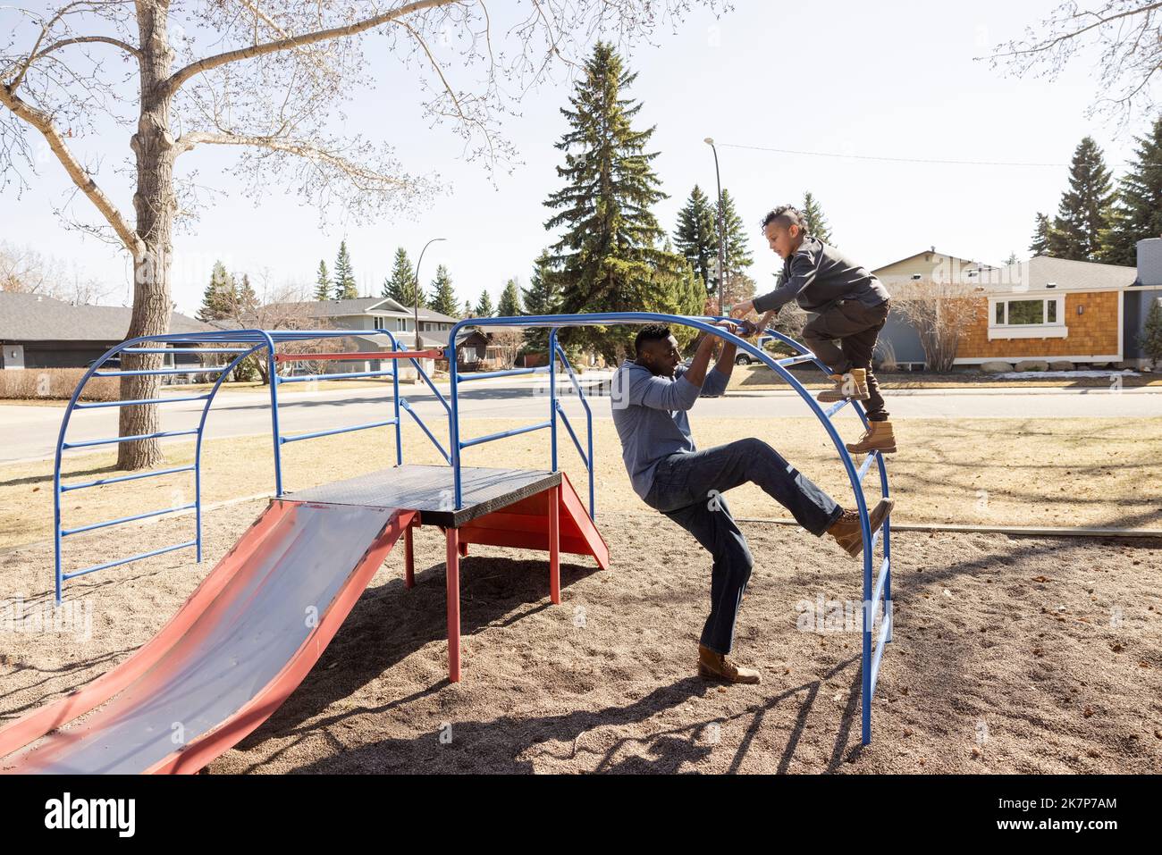 Climbing playground ladder hi-res stock photography and images - Alamy