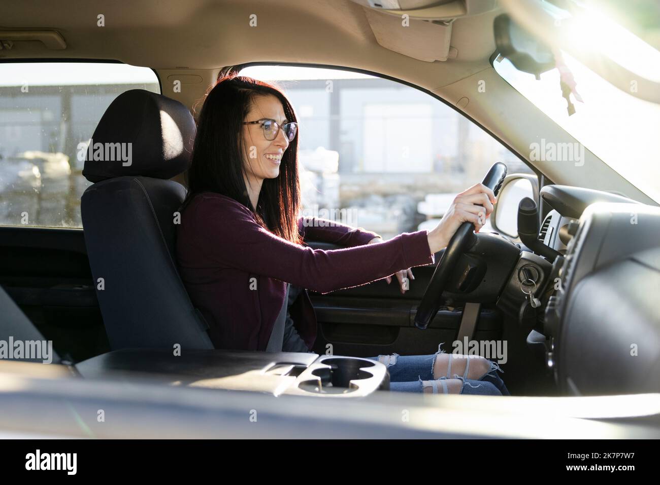 Person behind the wheel hi-res stock photography and images - Alamy