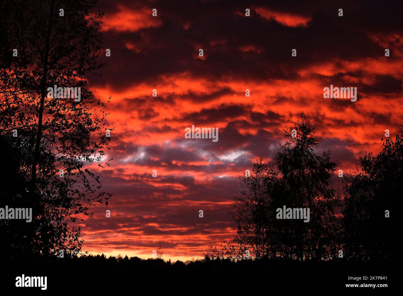 Summer crimson sunset sky hi-res stock photography and images - Alamy