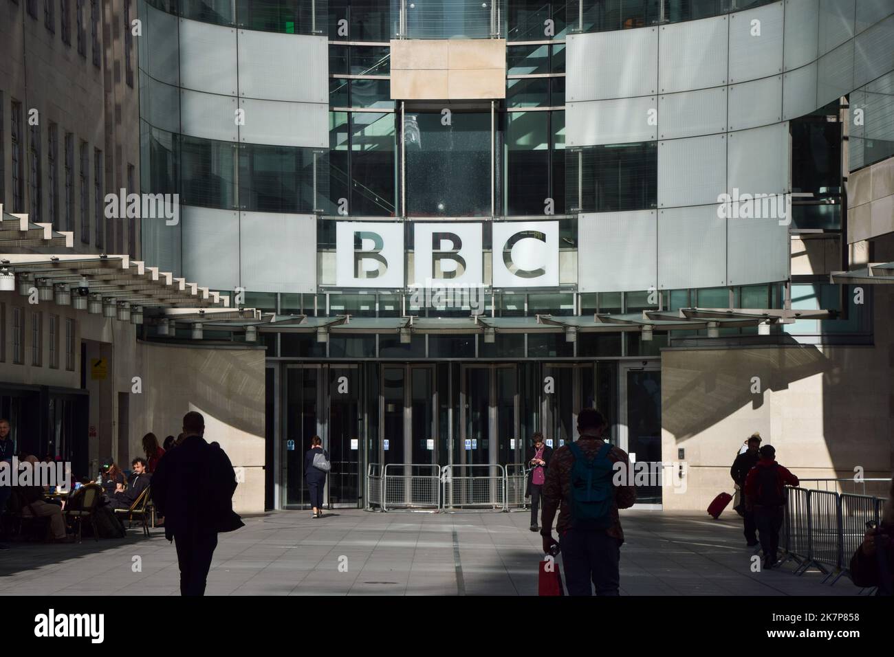 London, UK. 18th October 2022. Exterior view of Broadcasting House, the ...