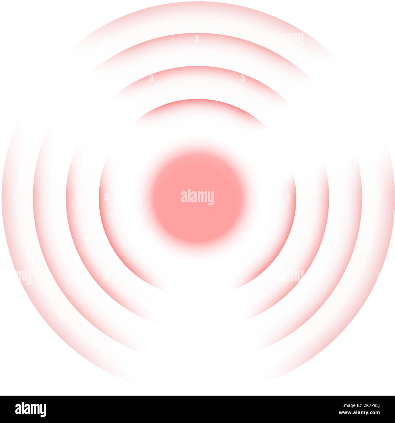 Red radar signal. Audio waves. Sound effect isolated on white ...