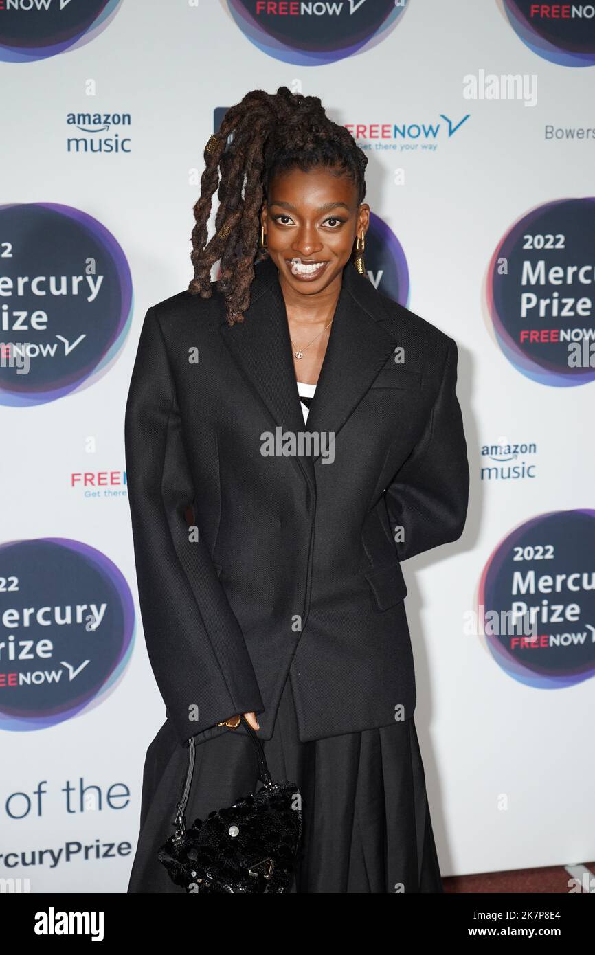 Little Simz attends the Mercury Prize 2022 awards show at the Eventim ...