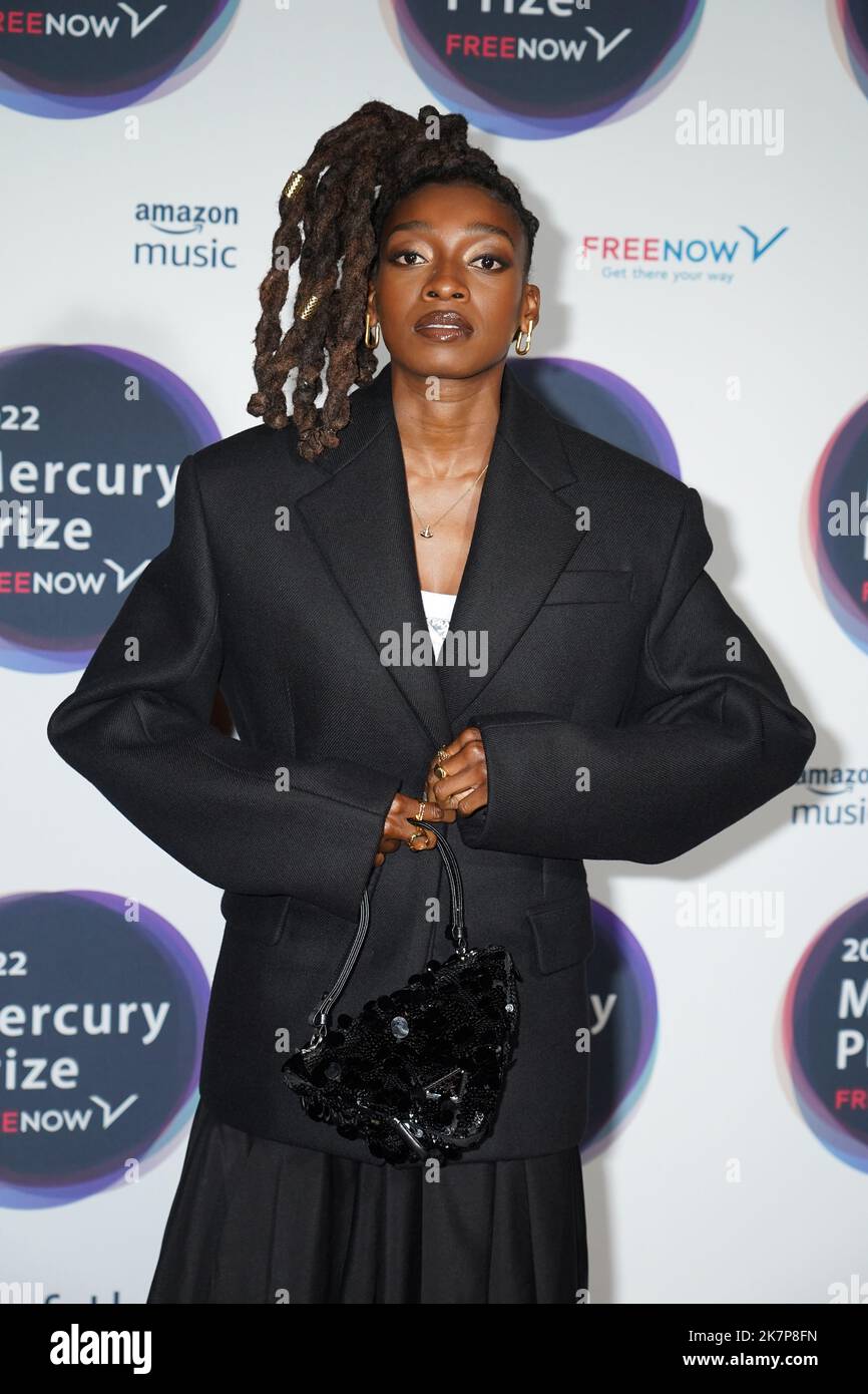 Little Simz attends the Mercury Prize 2022 awards show at the Eventim ...