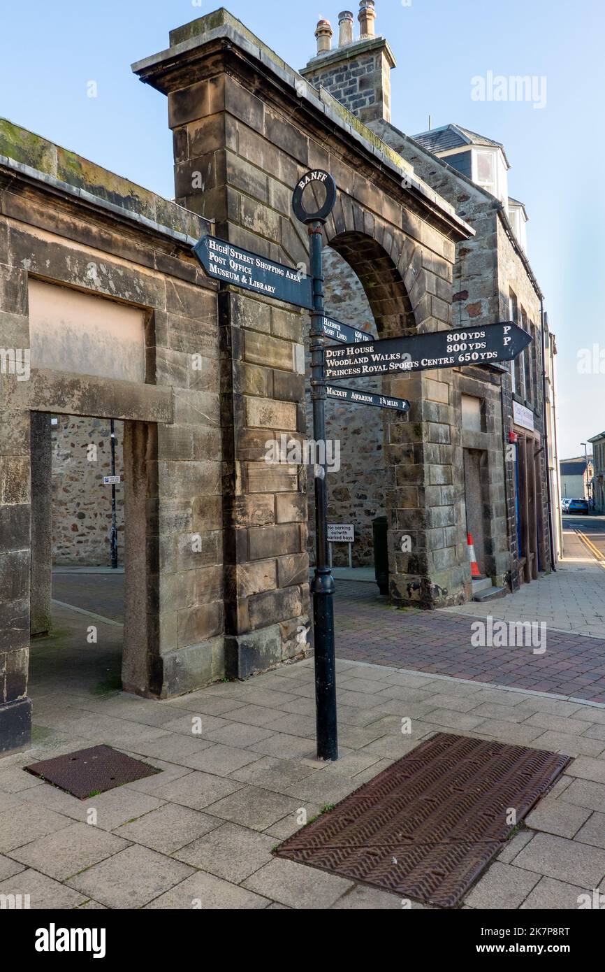 Signs directing you to some attractions in Banff, Aberdeenshire ...