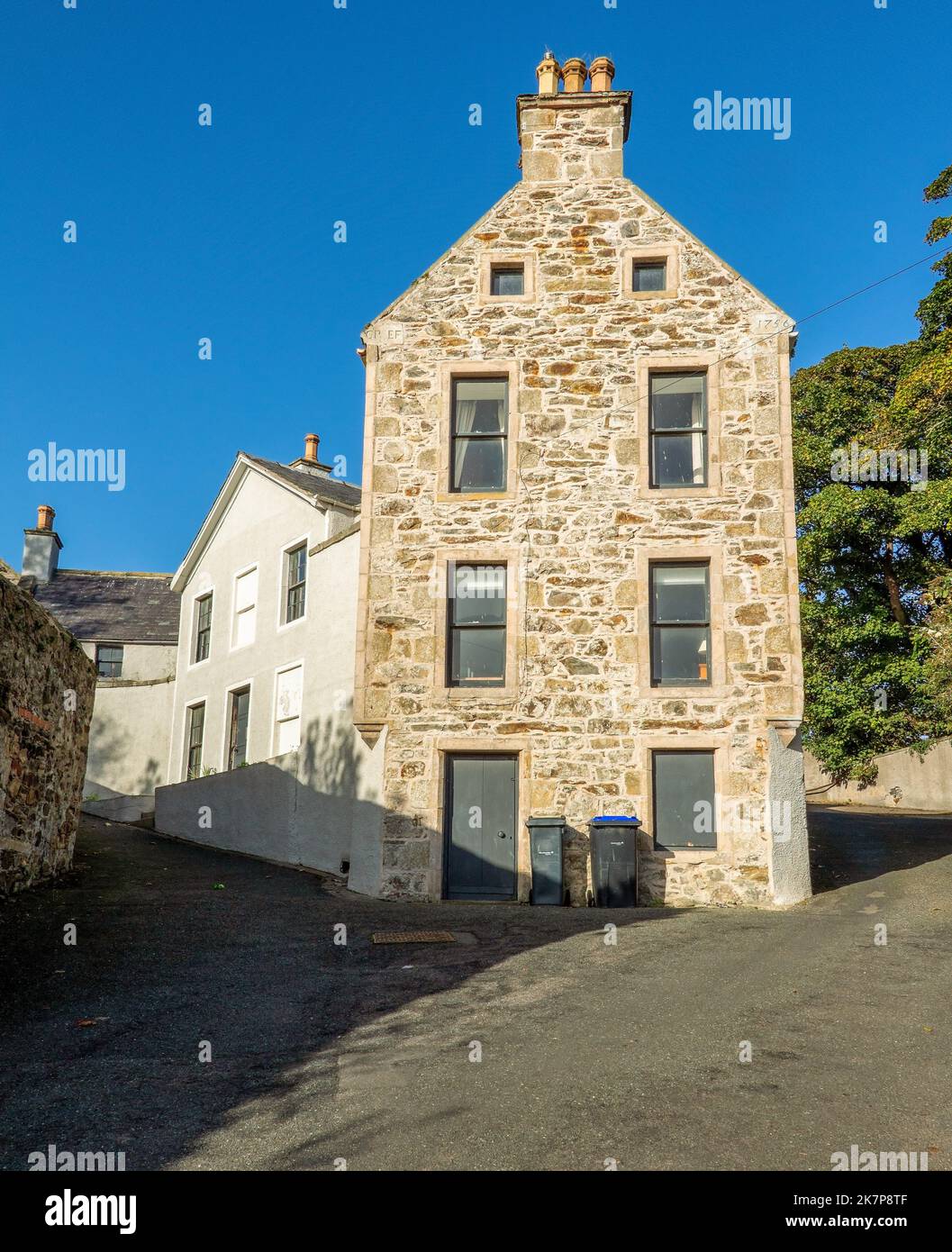 Buildings in a side street in Banff, Aberdeenshire, Scotland, UK Stock ...