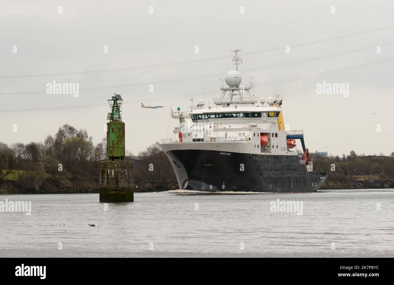 The RRS James Cook ship is an ice-strengthened research vessel and ...
